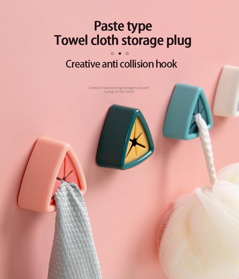 Towel Holder Towel Storage Racks Hanger Adhesive Towels Storage Wash Cloth Clip Sucker Wall Window Bathroom Kitchen Accessories (Sky Blue)