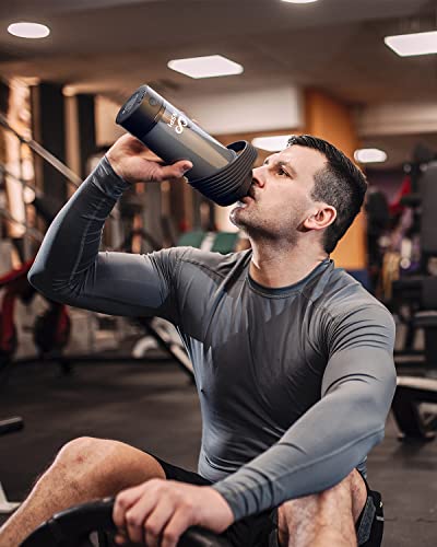 INSPI Blender Bottles, Electric Protein Shaker Bottle 28 oz Made with Tritan, USB Rechargeable Mixer Cup with BPA Free for Milk Coffee Shakes, Black