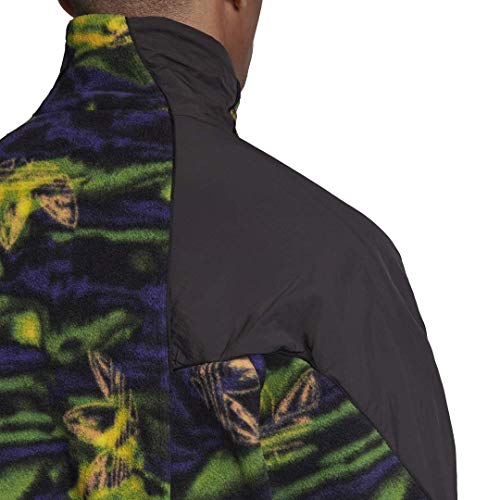 adidas Originals Men's Big Trefoil Printed Polar Fleece Track Top, Multicolor, XL