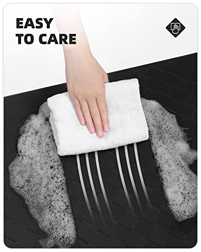 Color G Black Kitchen Mat Long Runner Kitchen Floor Mats Cushioned Anti Fatigue, 17”x71” Foam Comfort Kitchen Padded Mats for Standing, Waterproof Kitchen Sink Runner Rug