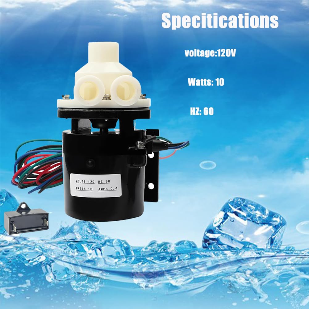 APTA92P10WD1 Pump Motor Assembly, Ice Maker Water Pump Replacement Comaptible with Hoshizaki Ice Machine 120V KM-320 KM-500 KM-600 KM-630 KM-650 KM-800 KM-900