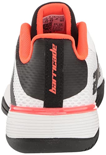 adidas Barricade Tennis Shoe, White/Core Black/Solar Red, 5.5 US Unisex Big Kid
