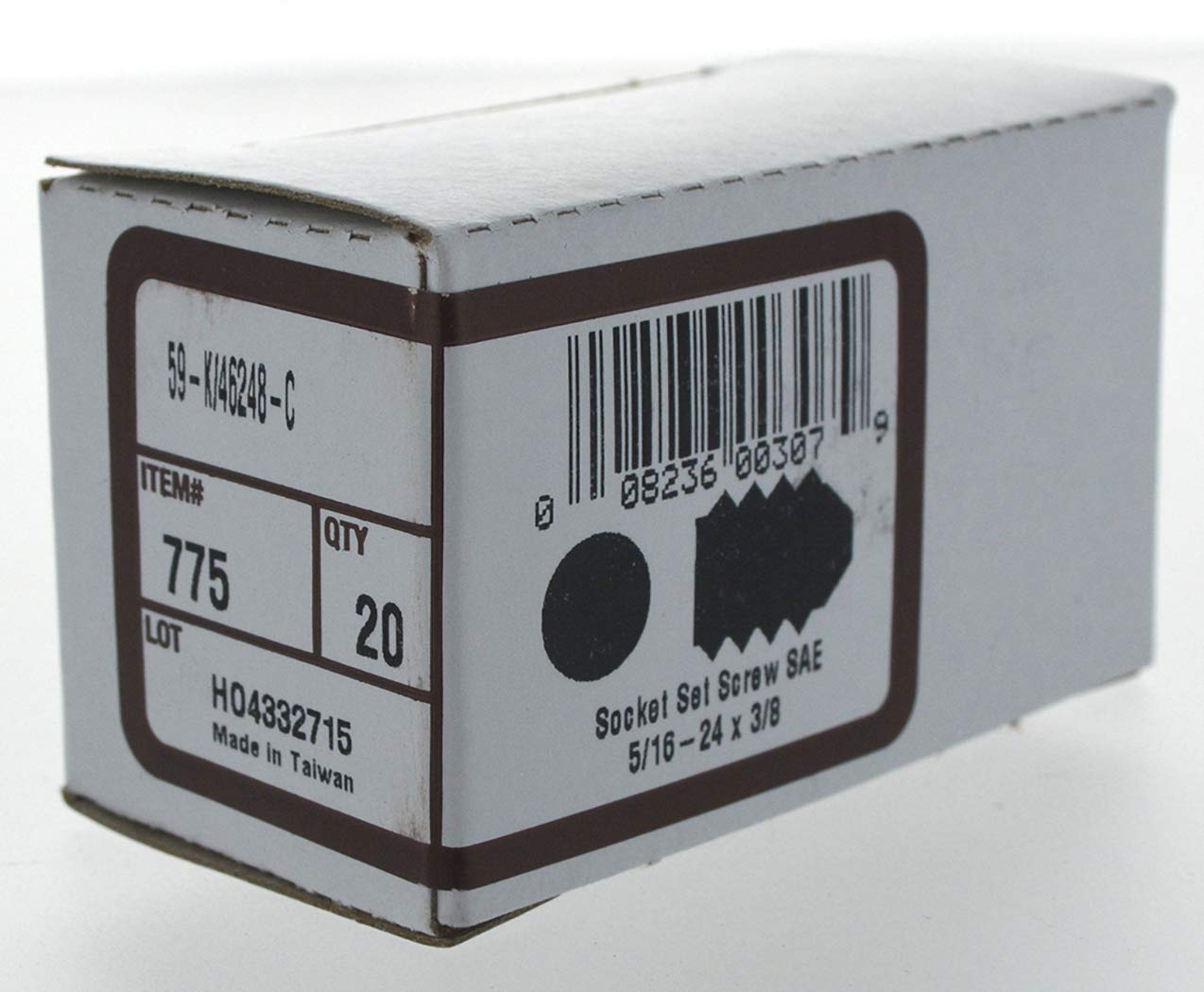 Hillman 775 Zinc SAE Socket Set Screw 5/16-24 x 3/8 in. 20-Pack