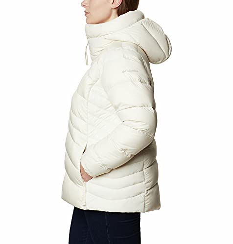 Columbia Women's Autumn Park Down Hooded Jacket, Chalk, Large