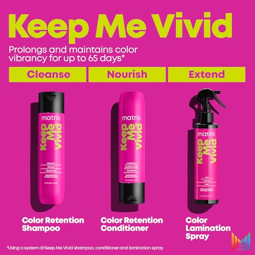 Matrix Keep Me Vivid Conditioner | Deeply Nourishes Hair, Prevents Fading & Protects Color | For Dry, Semi-Permanent and Color Treated Hair | Salon Professional Conditioner