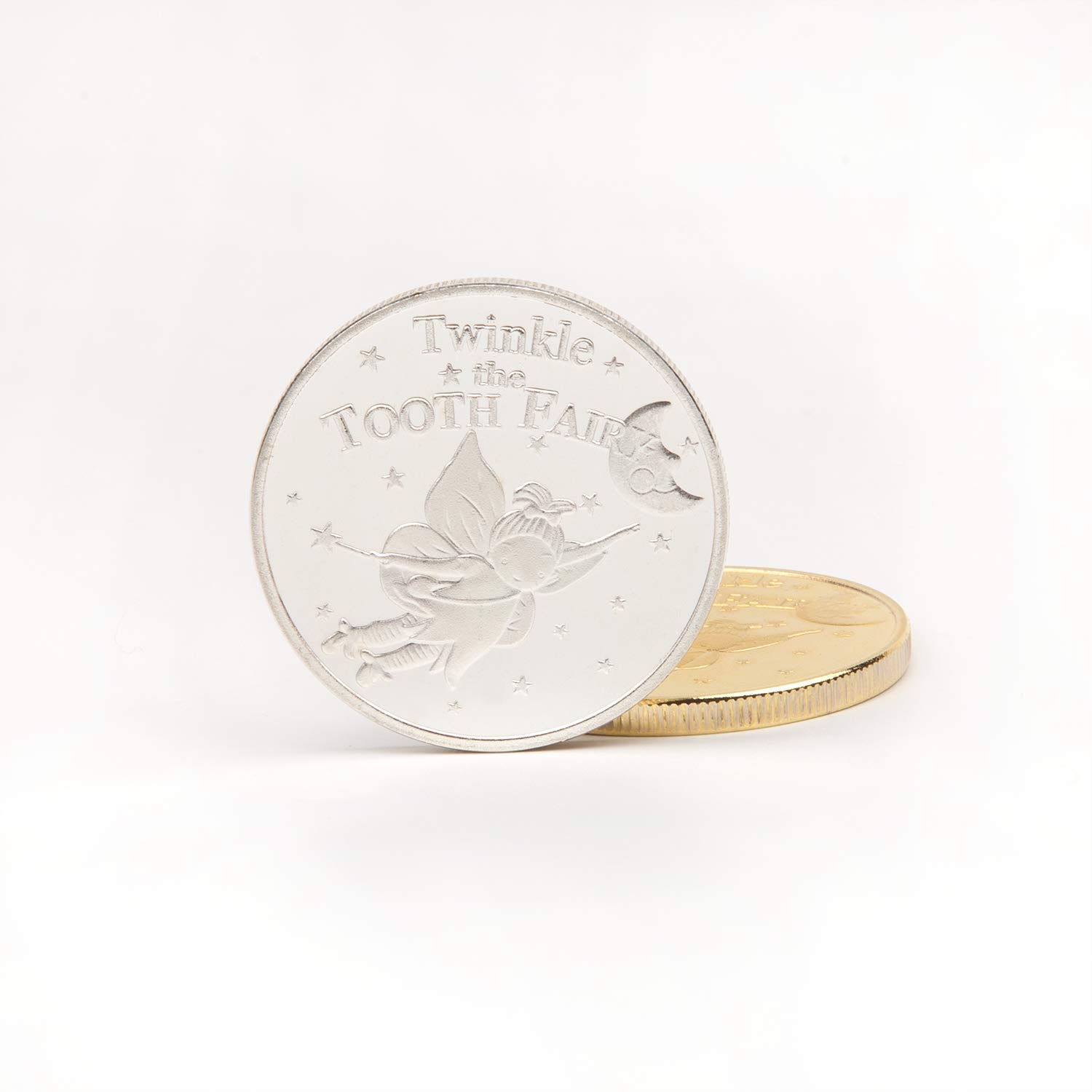 6 Tooth Fairy Gold and Silver Coin, Collection Rewards for Lost Teeth (6 Pcs)
