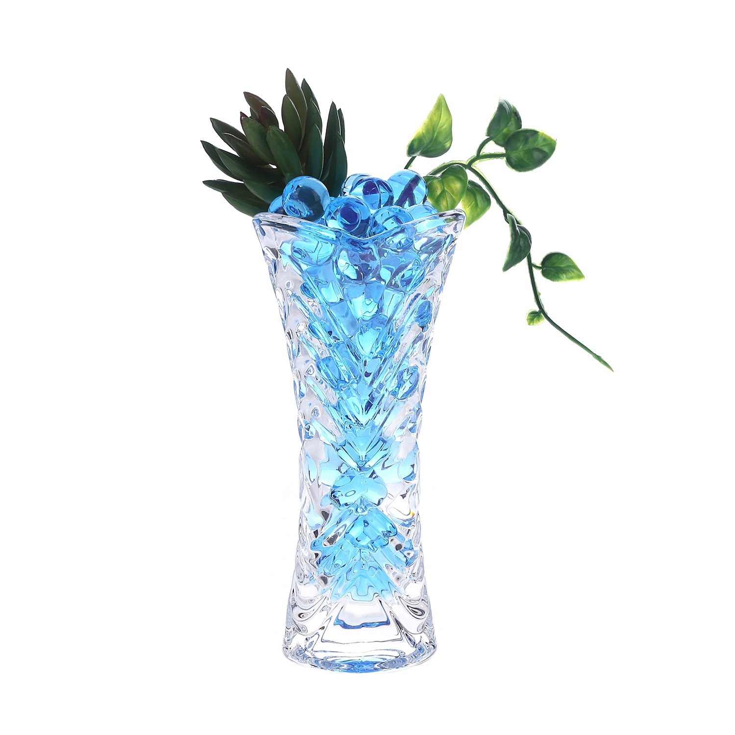 AINOLWAY Water Gel Bead Vase Fillers Beads (25000pcs) Water Pearls for Vases, Wedding Centerpiece, Water Table Activities,14years+ (Blue)