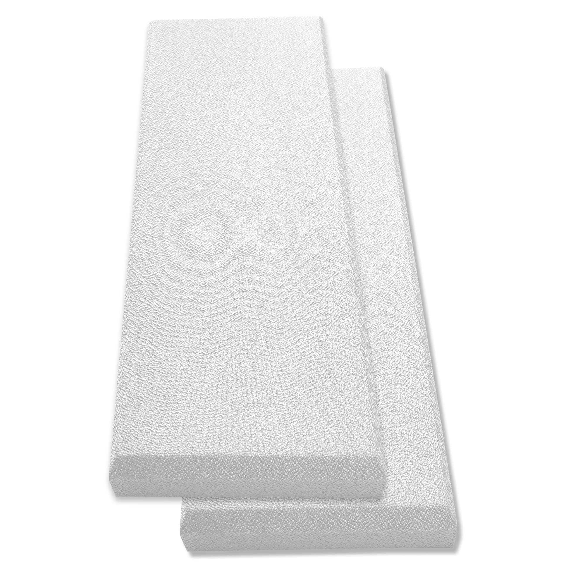 Acoustic Panel White | Fiberglass 2-pack | Professional sound absorbing Panel | Decorative sound proof panel | wall panel (36x13x2 in) - White