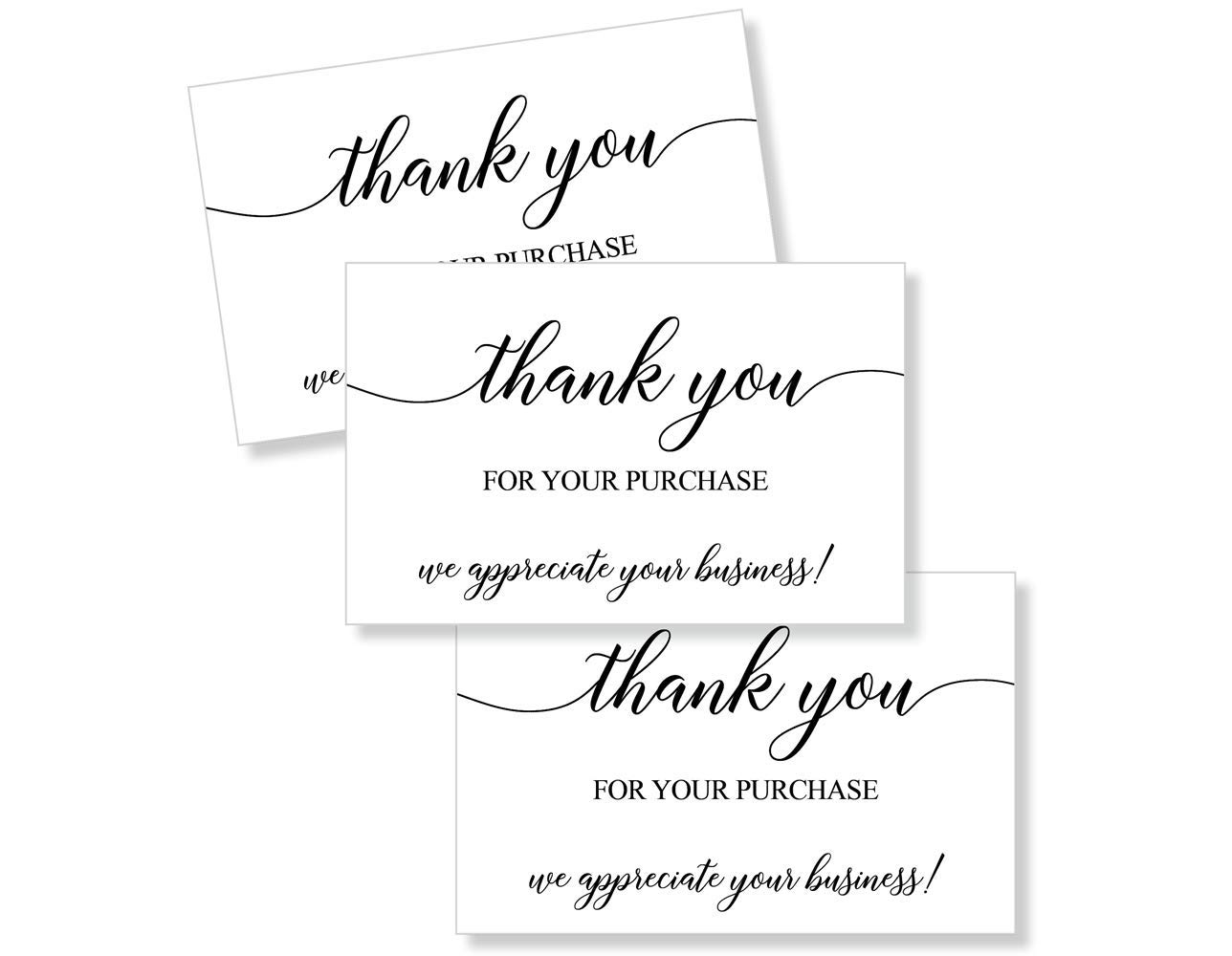 All Ewired Up 50 Thank You for Your Purchase Cards - Customer Thank You Cards - Package Insert