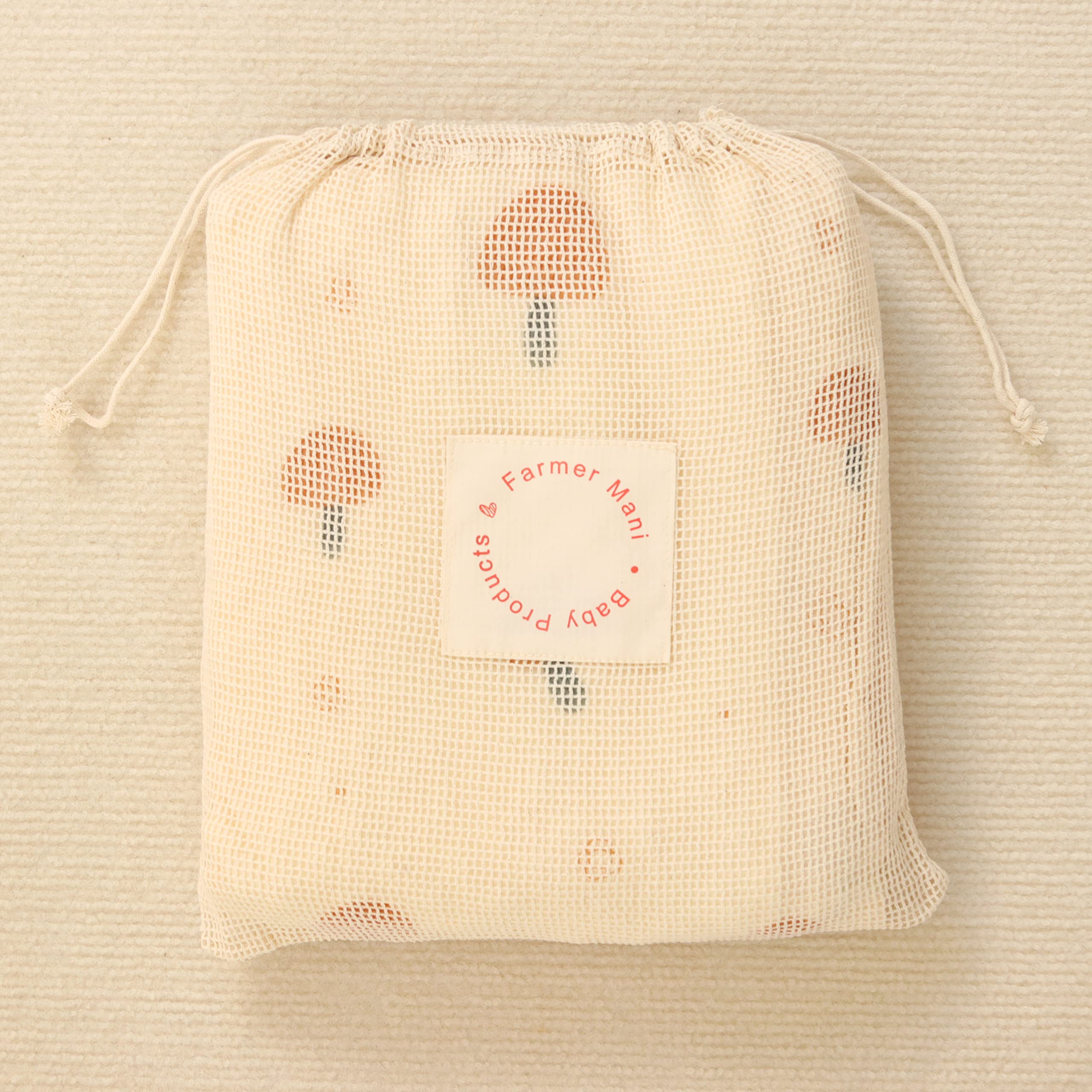 Baby Blanket for Unisex Boys Girls Toddler, Soft Minky with Double Layer Dotted Backing and Muslin Cotton Front, 39X43 in (Mushroom) Nursery Bed Throw Quilt