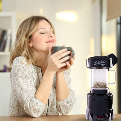 Fresh Roast SR800 Automatic Coffee Bean Roaster - Roast Coffee At Home - Variable Heat Settings - Convection Fan Control - Digital Status Display - Speed Roasting System - The Freshest Roast On Earth