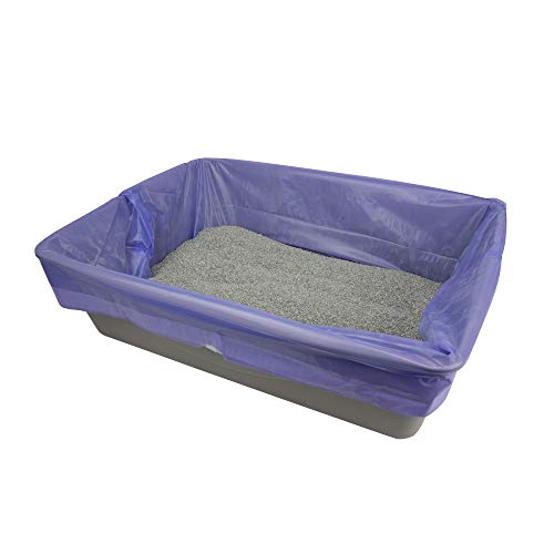 Fresh Step Drawstring Cat Litter Box Liners, Scented, Jumbo Size, 36" x 19" - 7 Count | Kitty Litter Bags, Cat Litter Liners for All Cats To Keep Your Home Clean