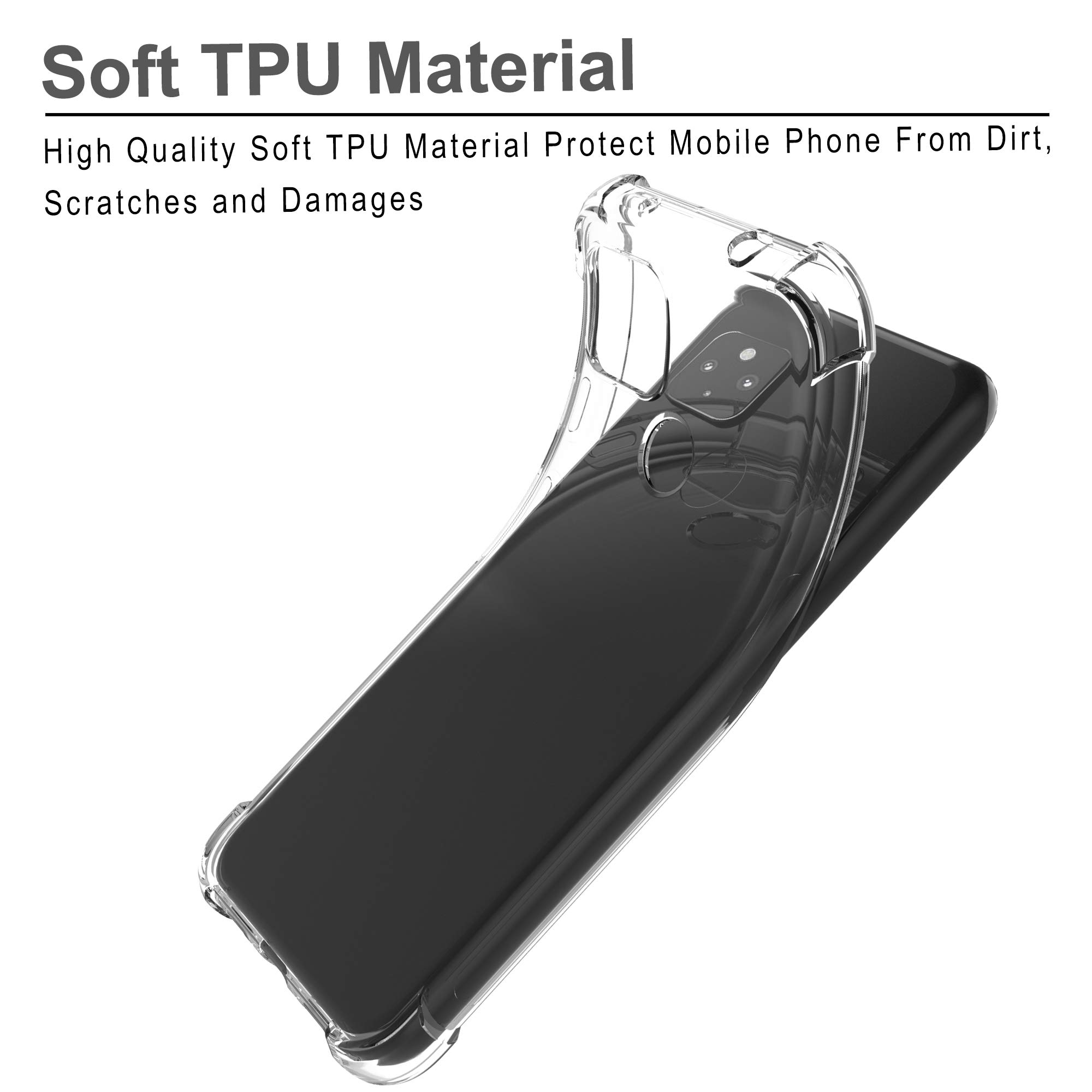 Arae Case for Google Pixel 4A 5G, Premium Soft and Flexible TPU [Scratch-Resistant] Phone Case for Google Pixel 4A 5G, 6.2inch, Crystal Clear
