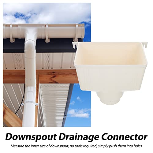 DOITOOL Gutter Downspout Adapter Universal Rainwater Gutter Downspout Outdoor Downspout Drainage Connector for Gutter Downspout Extensions (10.41x8.25x5.82 Inch)
