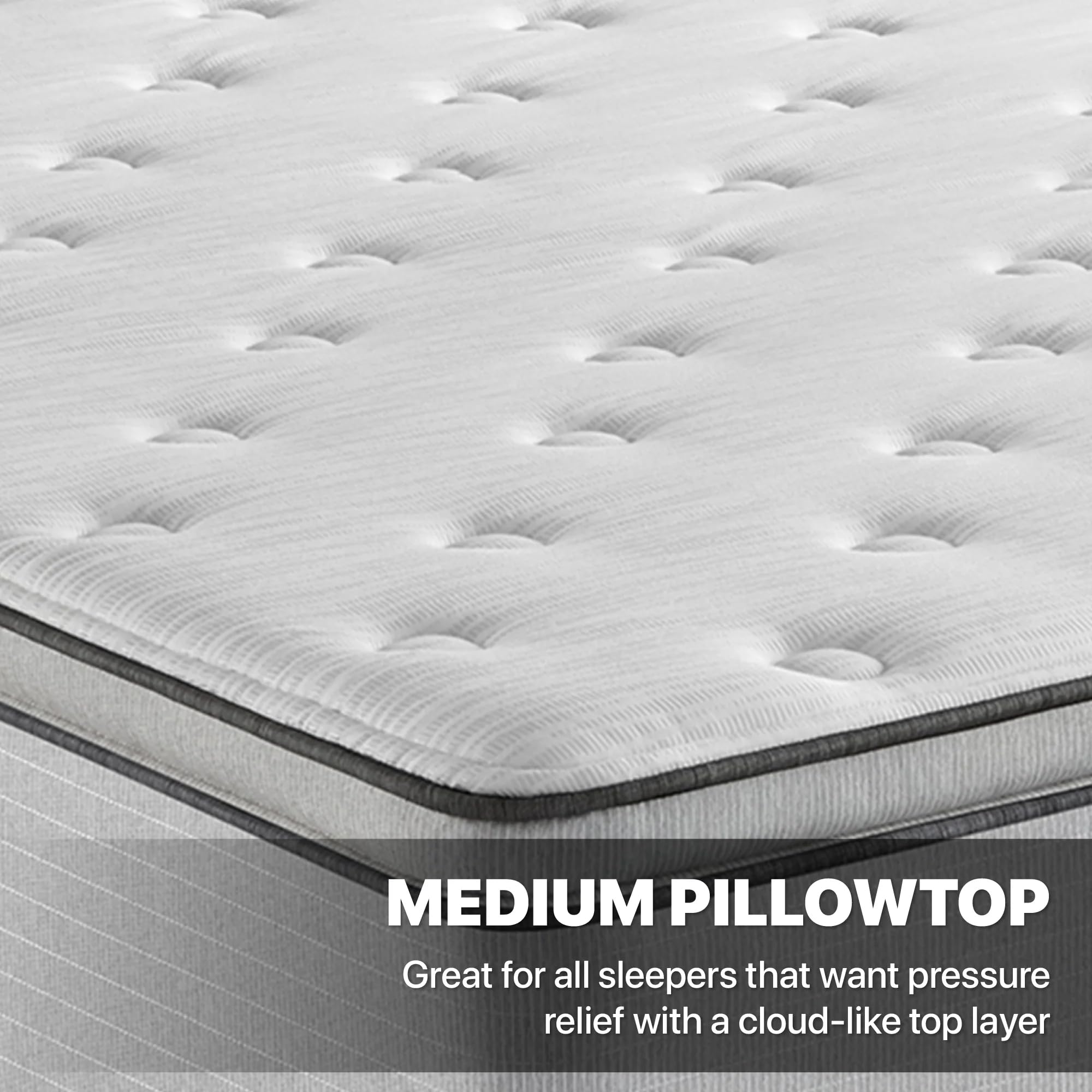Beautyrest BR800 11.5 inch Twin Mattress - Hybrid Mattress with Cooling Gel Memory Foam and Pocketed Coils - Motion Separation and Temperature Control - Medium Feel - Twin Size Mattress Only