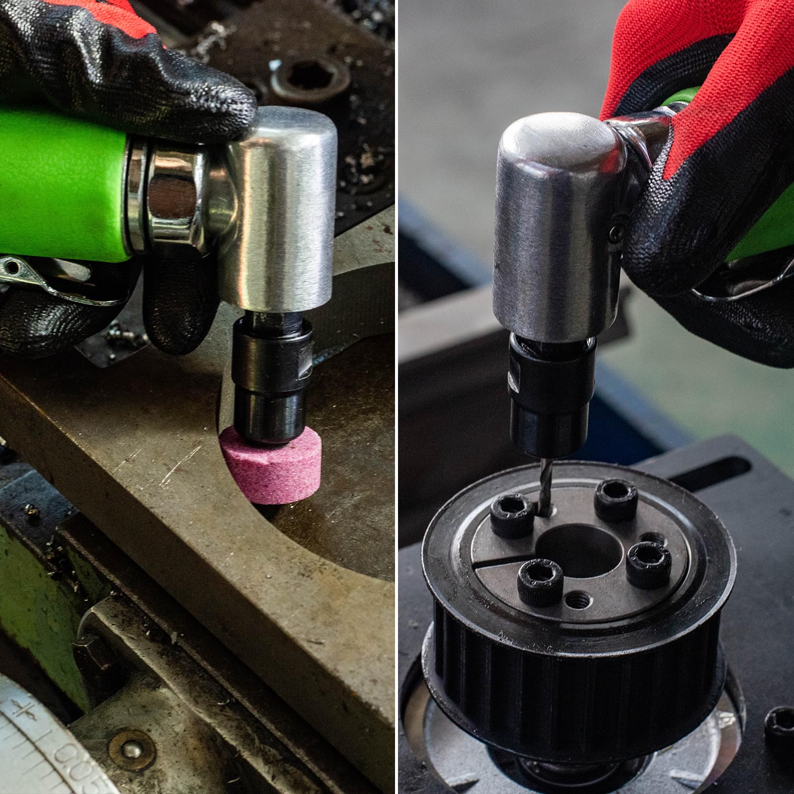 DOTOOL Air Right Angle die Grinder,1/4'' Angle Die Grinder,22000 RPM , Pneumatic 90 Degree Die Grinder with 1/4" and 1/8" Collets for Grinding, Polishing, Cutting and More