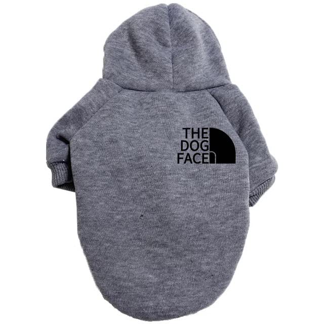 Dog Hoodie, Comfortable Soft Breathable Warm Dog Clothes, Outdoor Sports Dog Face Hoodie, for Small, Medium, and Large Dogs (X-Large, Grey)