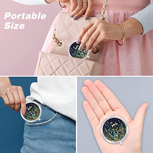 Aiawoxc Pill Case, Cute Travel Pill Box for Purse, Moisture Proof Small Pill Holder, Portable Pocket Pill Organizer Dispenser to Hold Vitamins, Cod Liver Oil, Supplements and Medicine (Dandelion)