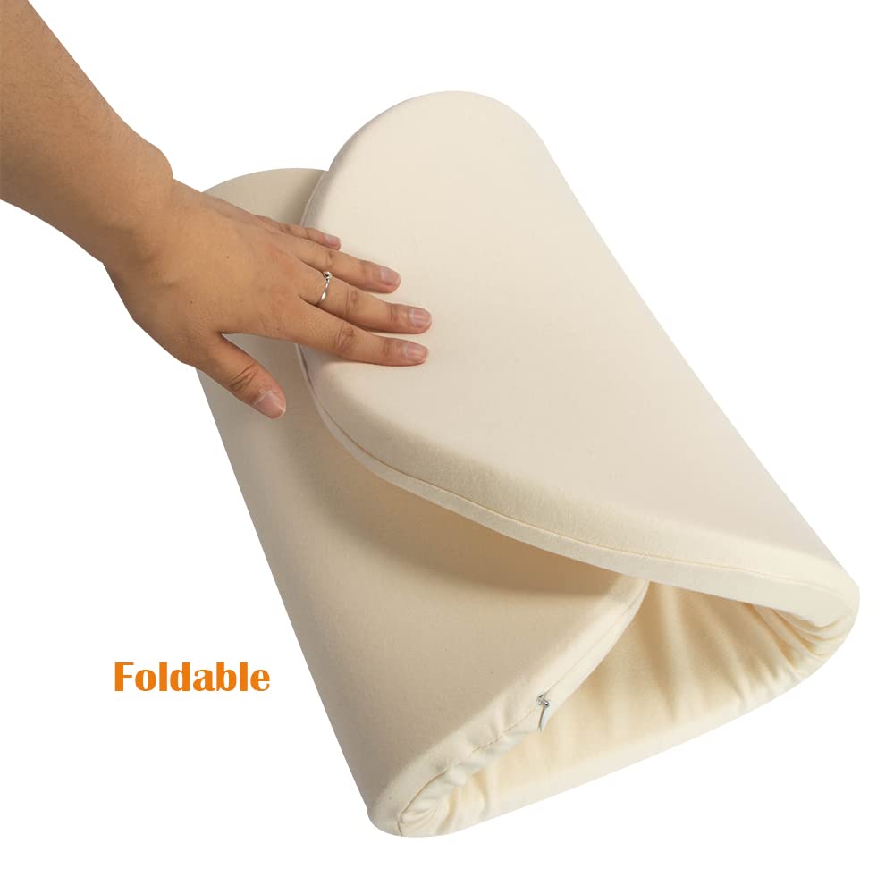 Co Storage Oval Foam Bassinet Mattress Pad with Removable Natural Organic Cotton Cover
