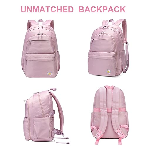 Caran·Y Kids' Backpacks Multipurpose, Waterproof,Spacious Lightweight School Bookbag for 15.6-inch Laptop,Bottle Side Pockets and Suitable for Ages 6 and Up Girl Boy Toddler Backpack(Purple)