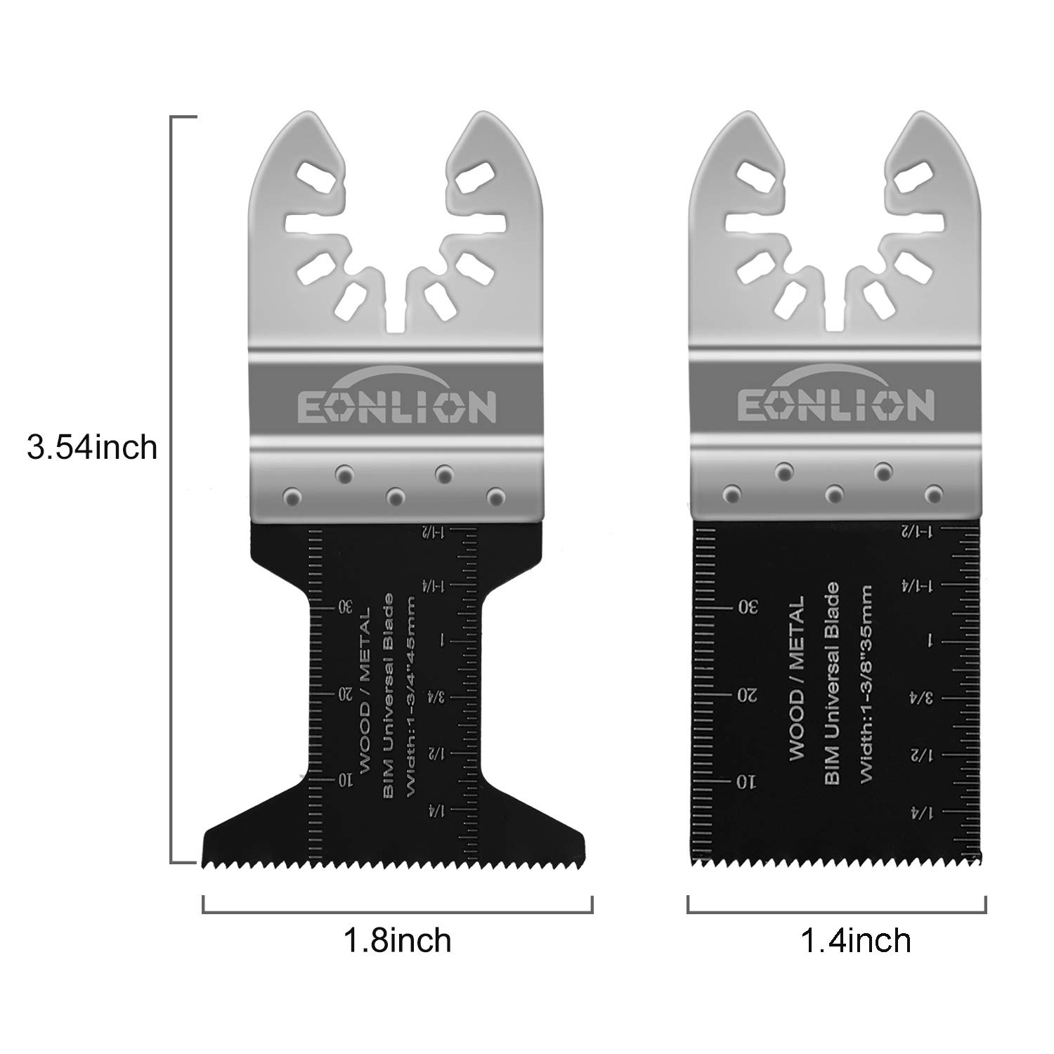 EONLION 50Pcs Metal Wood Oscillating Multitool Quick Release Saw Blades Kit Compatible with Fein Multimaster Porter Cable Black, Decker Bosch Dremel Craftsman Ridgid Ryobi Milwaukee Dewalt Rockwell