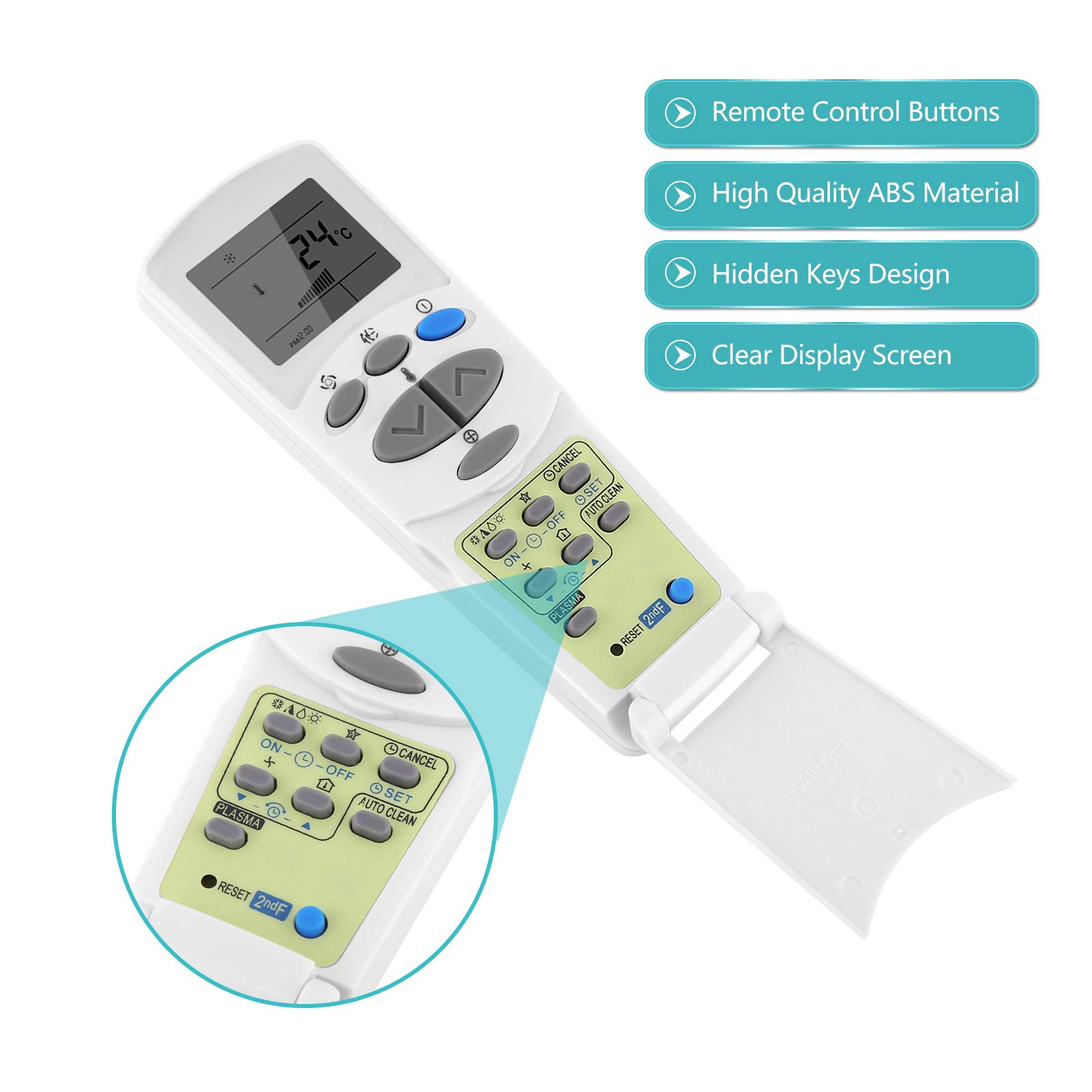Air Conditioner Remote Control, Universal Remote Control for LG 6711a90032l, Remote Control Air Conditioner, Air Conditioner Remote LCD Controller Replacement