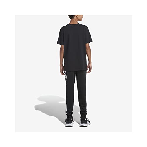 adidas boys Short Sleeve Sports 22 Tee T Shirt, Black With Screaming Green, 7 US
