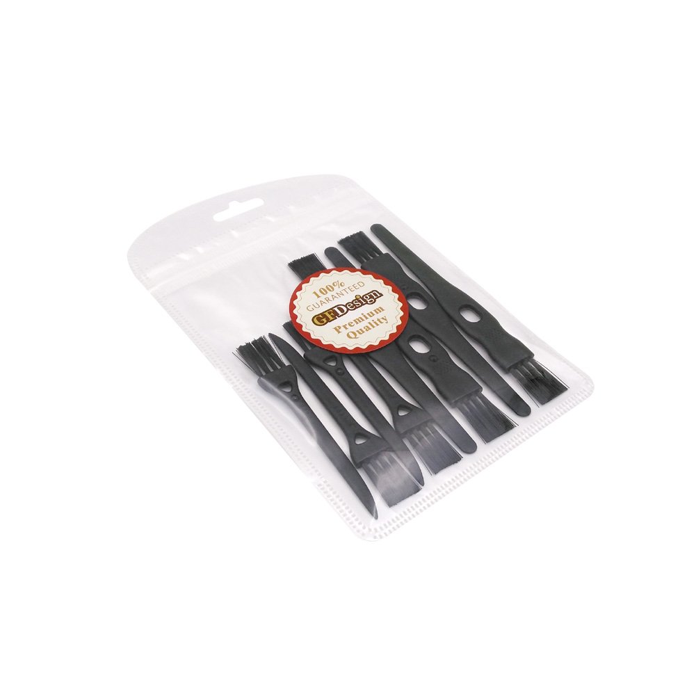 GFDesign Electric Shaver Cleaning Brushes Razor Cleaner Set Nylon Bristles PP Handle - Set of 8 (Black)