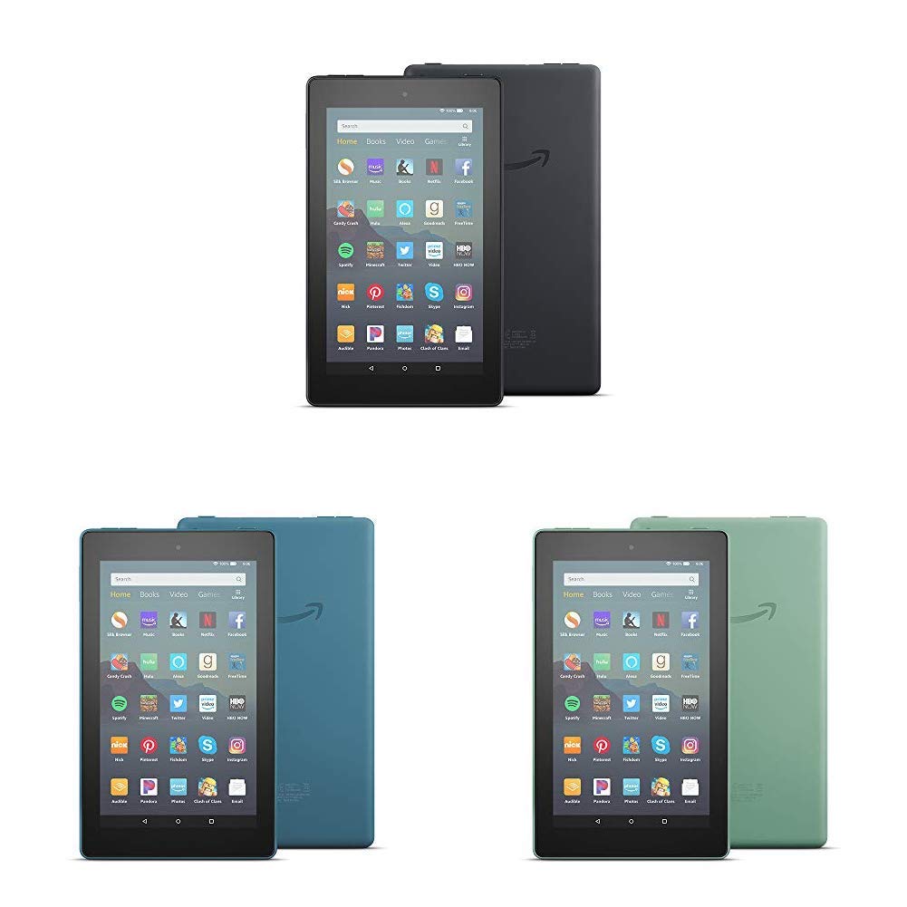 All-New Fire 7 Tablet 3-pack (7" display, 16 GB) - Black/Blue/Sage