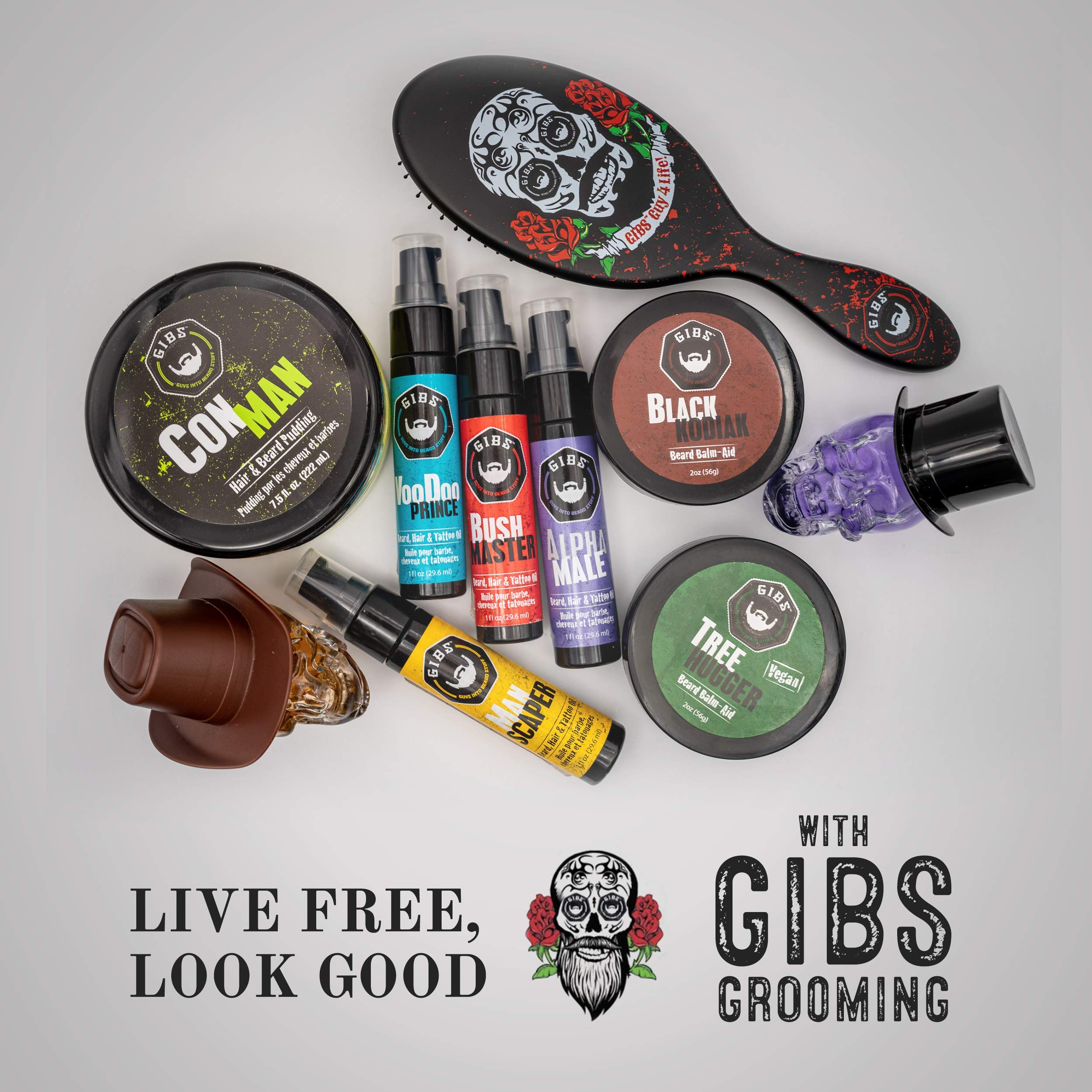 GIBS Grooming Alpha Male Beard, Hair & Tattoo Oil, 1 Fl Oz
