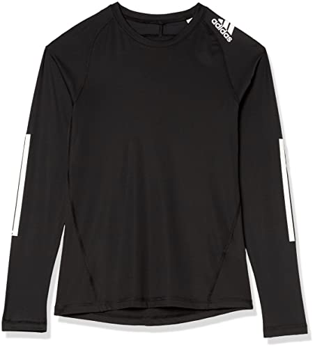 adidas Boys' Hockey Base-Layer Shirt, Black, Large