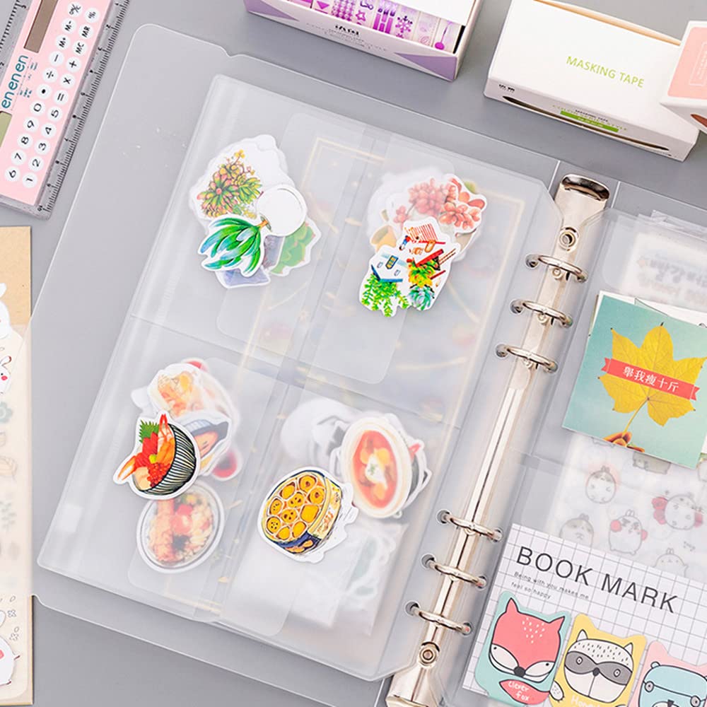 Arbuya Cutting Dies Storage Binders Stencil Storage Folders Scrapbooking Cutting Die Organizer Sticker Storage Transparent Bags (Folder Including 10pages)