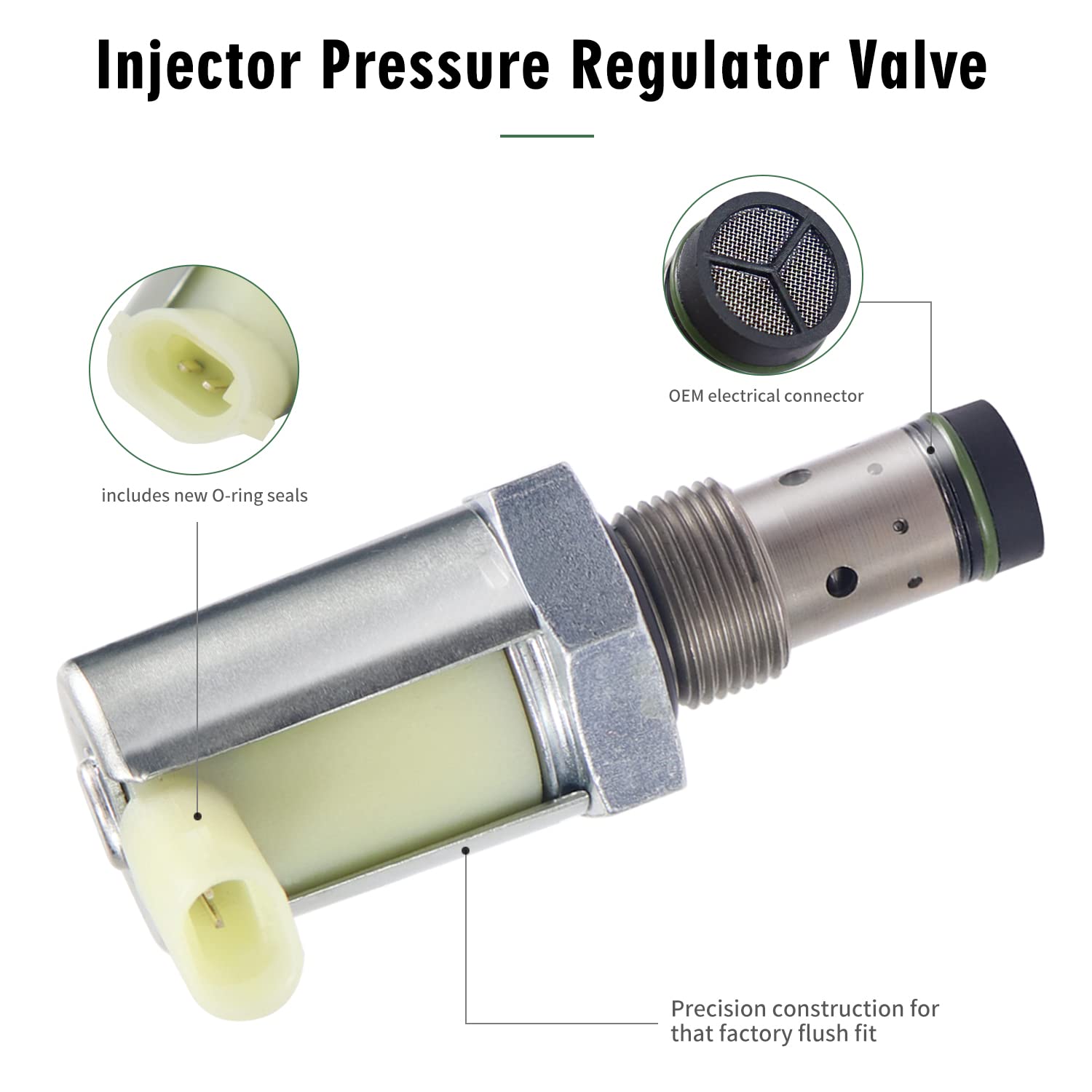 6.0 Powerstroke IPR Valve Fuel Injector Pressure Regulator & ICP Control Sensor Compatible with 2003-2010 Ford Super Duty F250 F350 F450 F550 E350 E450 Excursion 6.0L Diesel, Replace# 5C3Z9C968CA