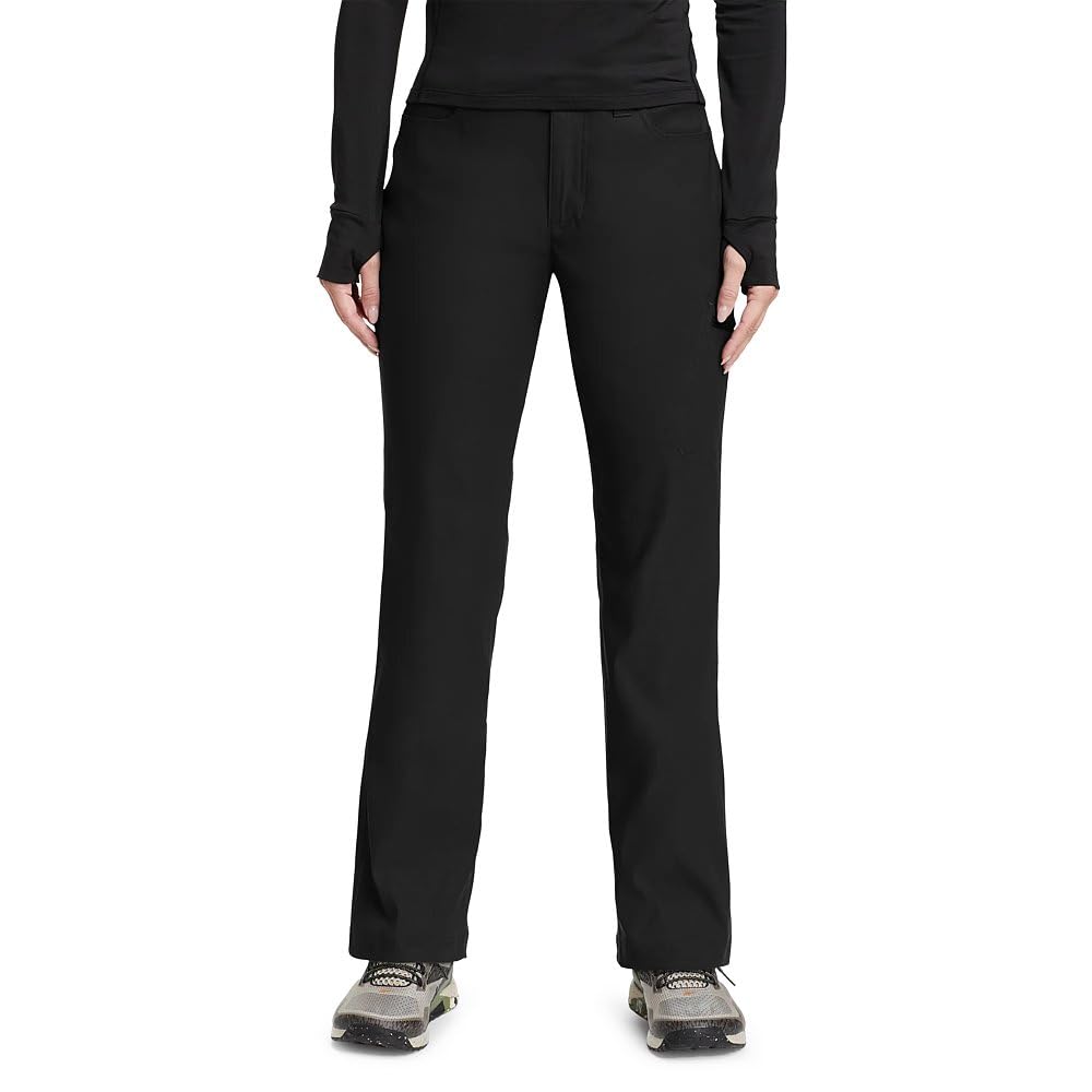 Eddie Bauer Women's Rainier Lined Pants, Black, 8, Hiking Pants