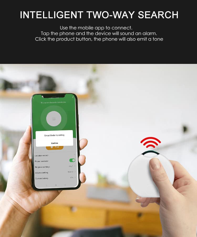 Bluetooth Smart tag Tracker for Keys, Luggage, Backpacks, Wallets, and Pets. Up to 164 Foot Range