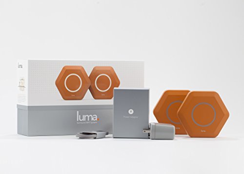 Luma Whole Home WiFi (2 Pack - Orange) - Replaces WiFi Extenders and Routers, Compatible with Alexa, Free Virus Blocking, Free Parental Controls, Gigabit Speed
