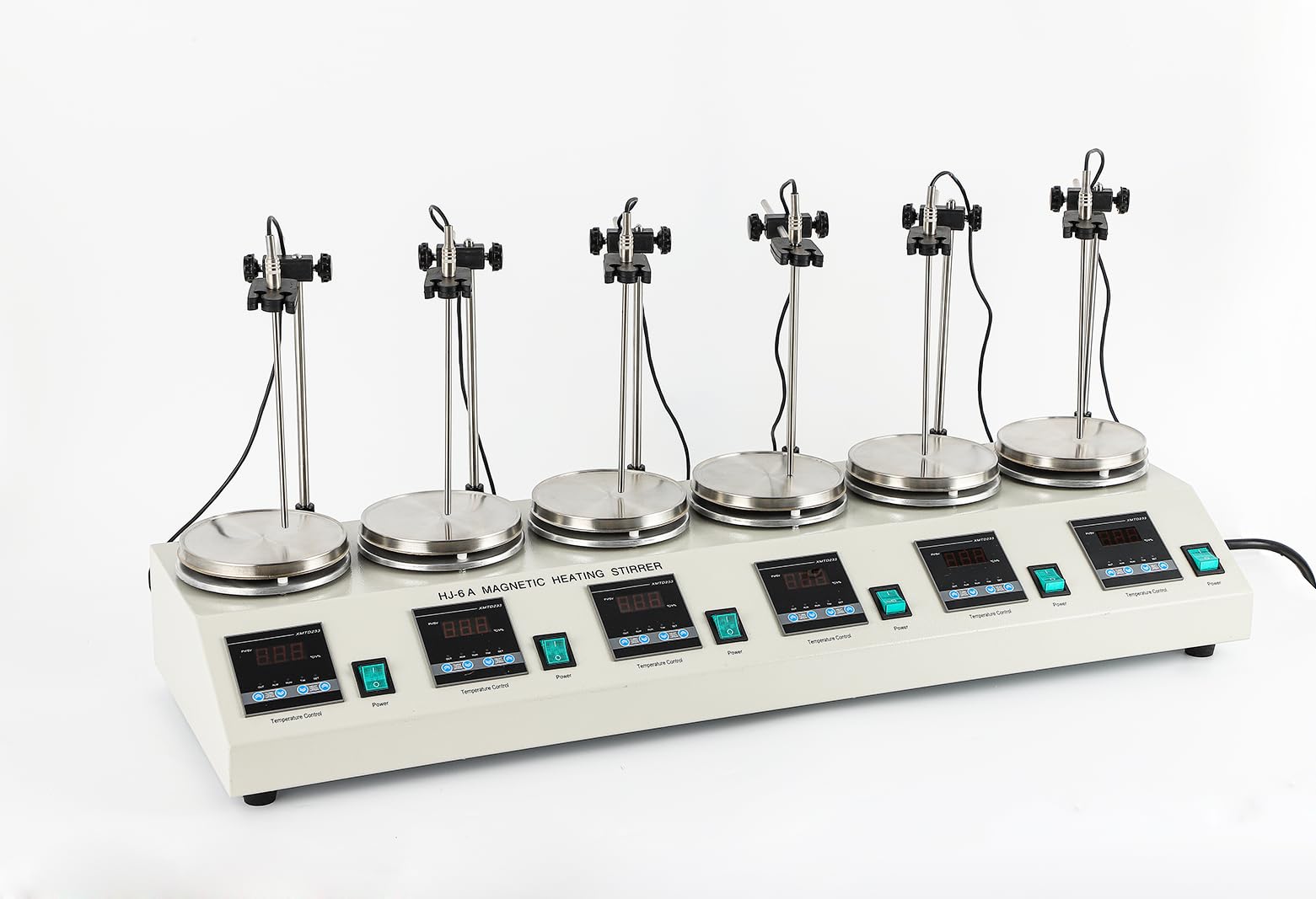HJ-6A 6 Heads Multi Unit Digital Thermostatic Magnetic Stirrer Hotplate Mixer 110V