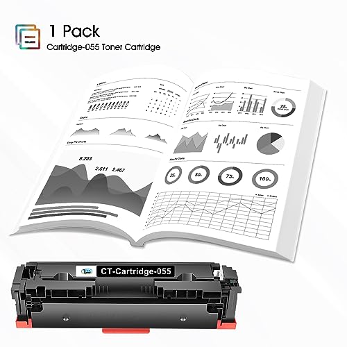 Cool Toner Compatible Toner Cartridge Replacement for Canon 055 055H MF743Cdw Toner for Canon imageCLASS MF741Cdw MF746Cdw MF745Cdw MF743 LBP664Cdw Printer (Black, with Chip, 1-Pack)