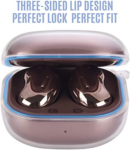 Compatible with Galaxy Buds 2 / Galaxy Buds Pro / Galaxy Buds Live ,Soft TPU Printing Case Shock-Absorbing Protective Cover with Keychain (Floral Owls)