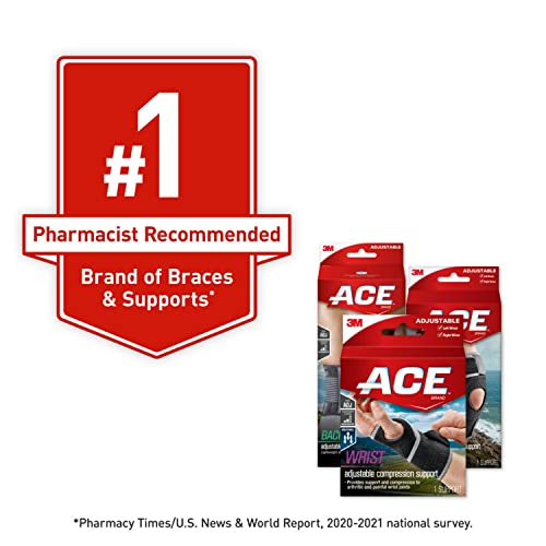 ACE Brand Deluxe Adjustable Ankle Stabilizer, Firm Stabilizing Support for Weak, Sore or Injured Joints, Adjustable Ankle Brace, Breathable, One Size Fits Most