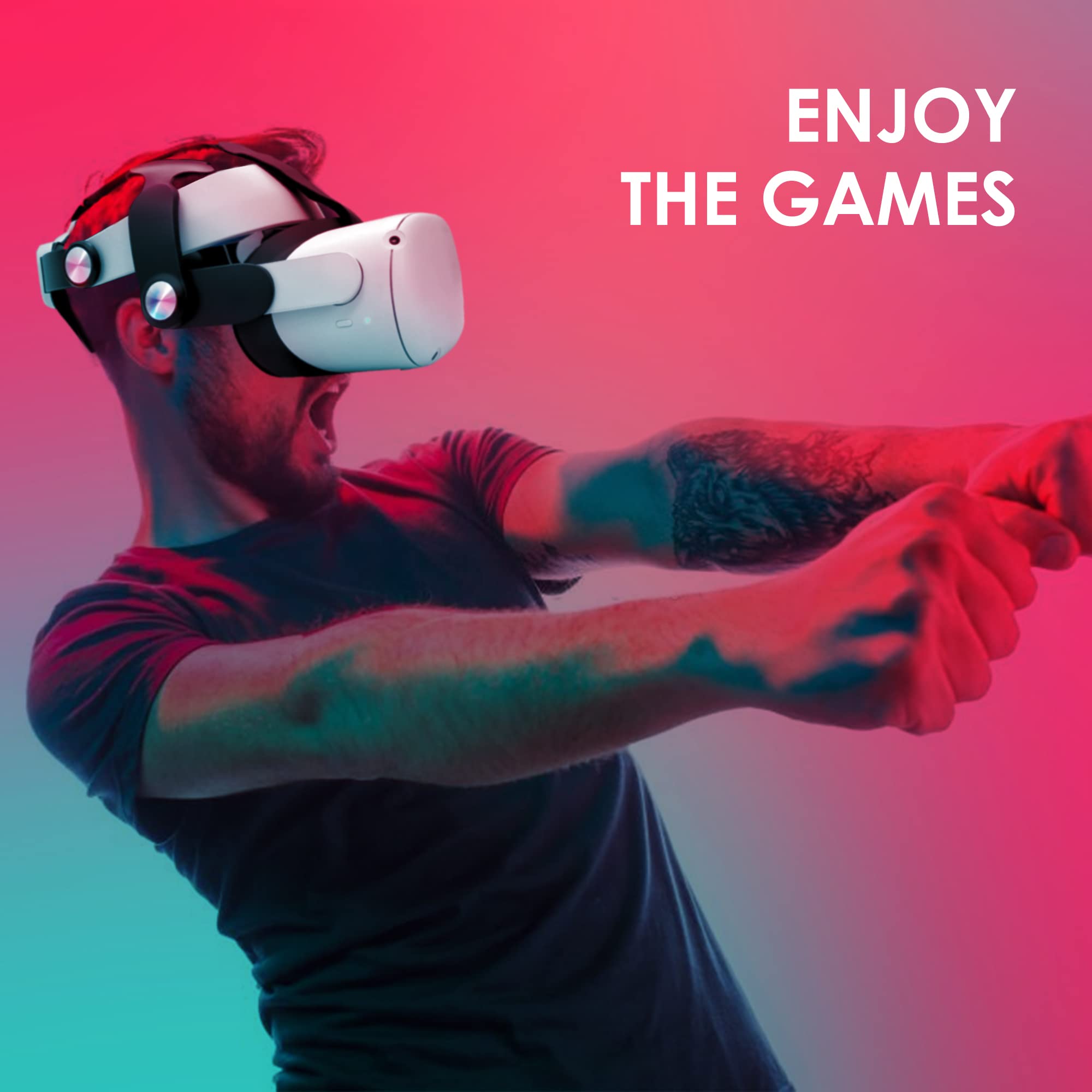 for Oculus Quest 2 Elite Head Strap, VR Game Headstrap, Comfortable Adjustable VR Headset Accessories Head Strap for Replacement