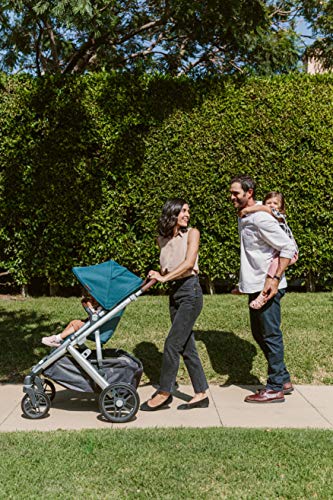 UPPAbaby Vista V2 Stroller - Jake (Black/Carbon/Black Leather) + Piggyback for Vista & Vista V2