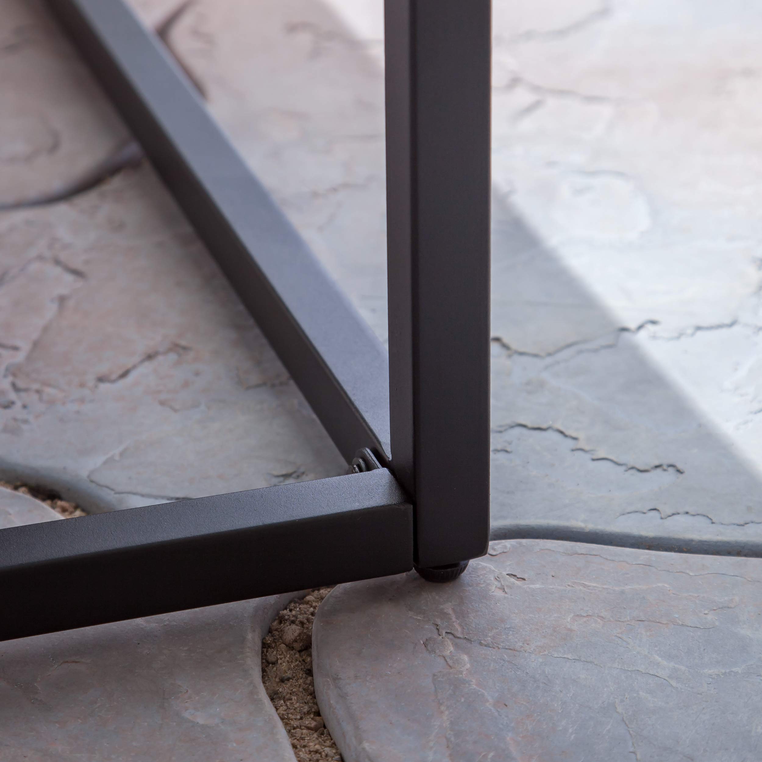 Christopher Knight Home Drew Outdoor Industrial Acacia Wood and Iron Bench, Gray, Grey Finish/Black Metal