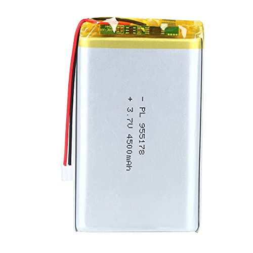 YTKavq 3.7v 4500mah 955178 Lithium Polymer Ion Battery Rechargeable Lipo Battery with PH 2.0mm Pitch Connector