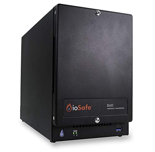 ioSafe Duo RAID 1 USB 3.2 Fireproof/Waterproof Desktop Hard Drive (16TB (2x8TB))