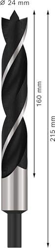 Bosch Professional Brad Point Drill Bit (for Wood, Ø 24 x 140 x 215 mm, Accessories Rotary Drills)