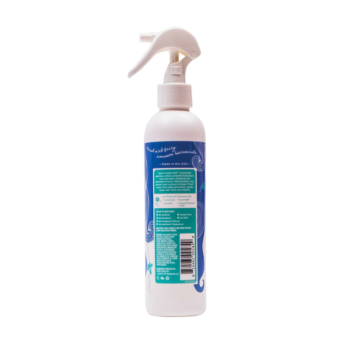 Luna Star Naturals Klee Kids Magical Detangler with Coconut Oil and Marshmallow Extract, 8 Ounce