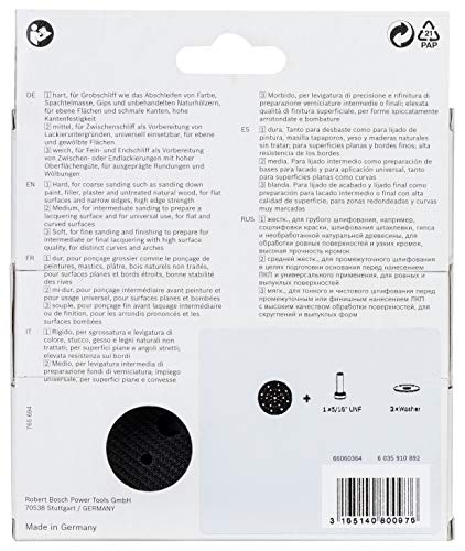 Bosch Professional Multi-Hole Pad (Diameter 125 mm, Soft, Velcro, Accessories for Random Orbital Sanders)