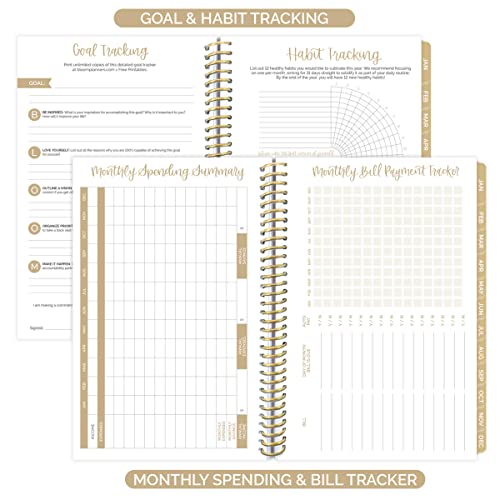 bloom daily planners 2023 Calendar Year Day Planner (January 2023 - December 2023) - 5.5β x 8.25β - Weekly/Monthly Agenda Organizer Book with Stickers & Bookmark - Marble