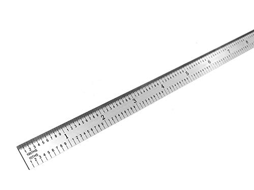 Benchmark Tools 466651 Flexible 12 Inch 5R Machinist Rule with 1/10, 1/100, 1/32 and 1/64 Markings Stainless Steel Non-Glare Satin Chrome Finish Conforms to EEC-1 Accuracy Standards (1)